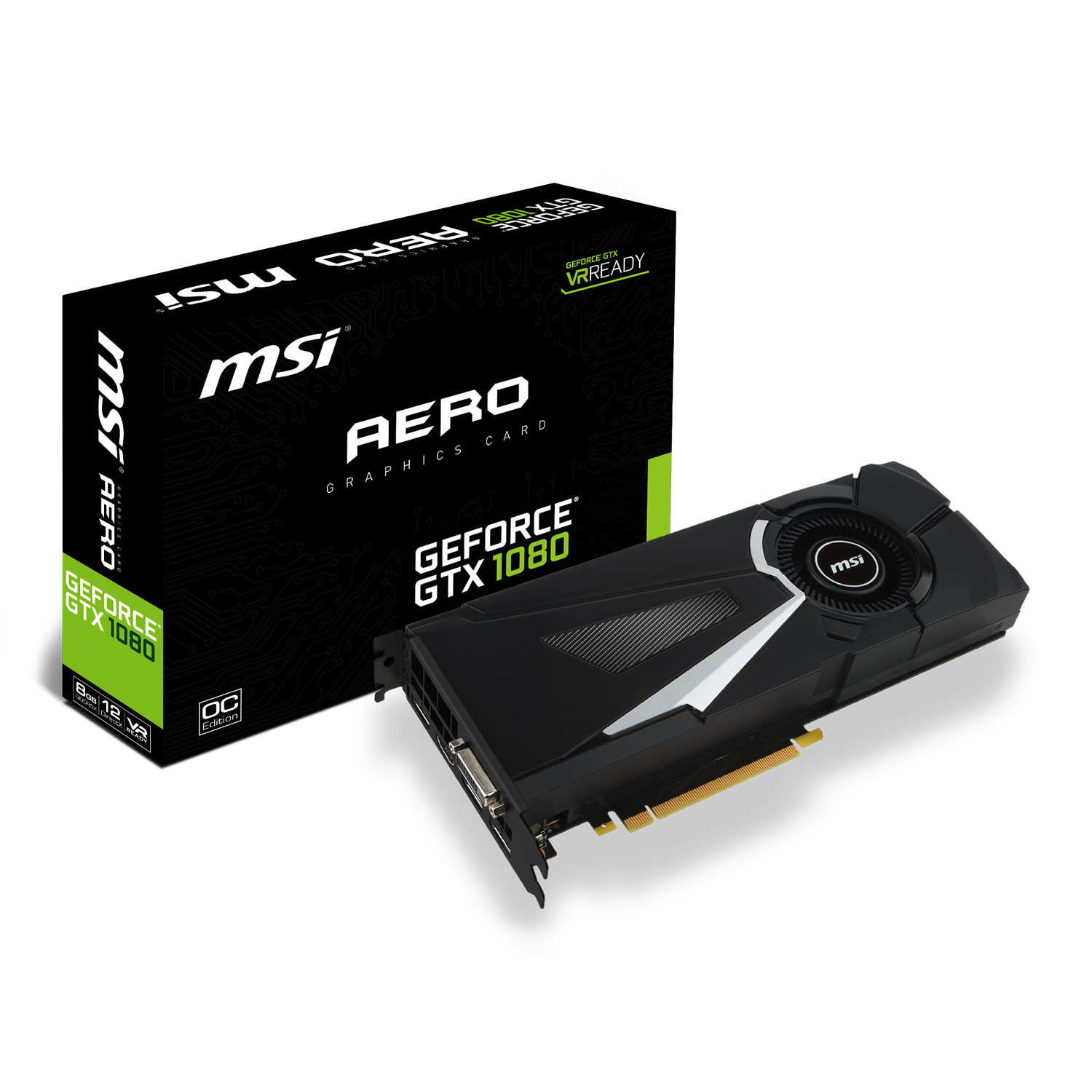 MSI MSI GeForce GTX 1080 Aero OC 8GB Graphics Card - VR READY | Falcon ...