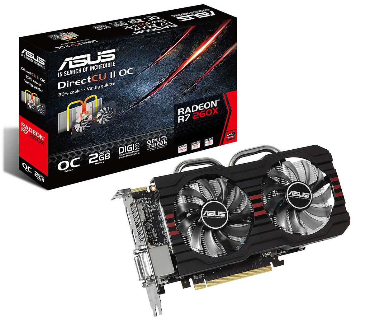 ASUS 2GB Radeon R7 260X DirectCU II OC