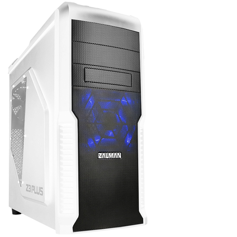 Zalman Z3 Plus Gaming Case - White With USB3 | Falcon Computers