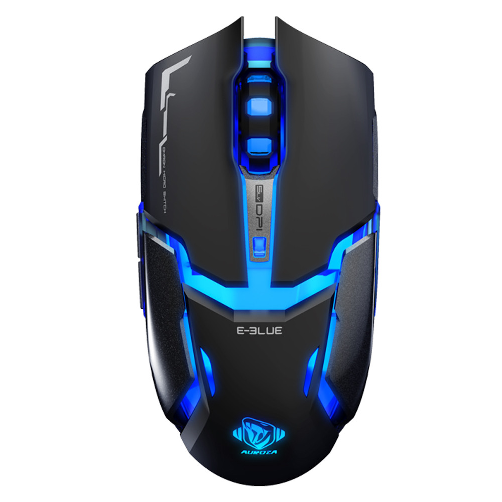 E-BLUE Auraza Type-IM 6D Gaming Mouse in Black | Falcon Computers