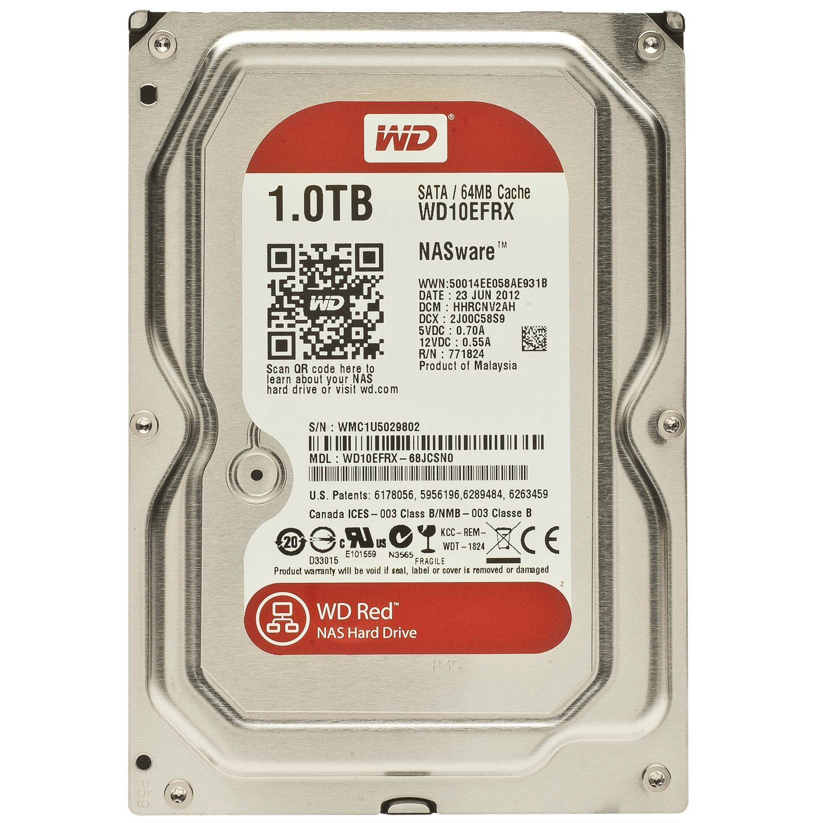 Western Digital 1TB RED 3.5` SATA 6GB/s 64MB Hard Drive | Falcon Computers