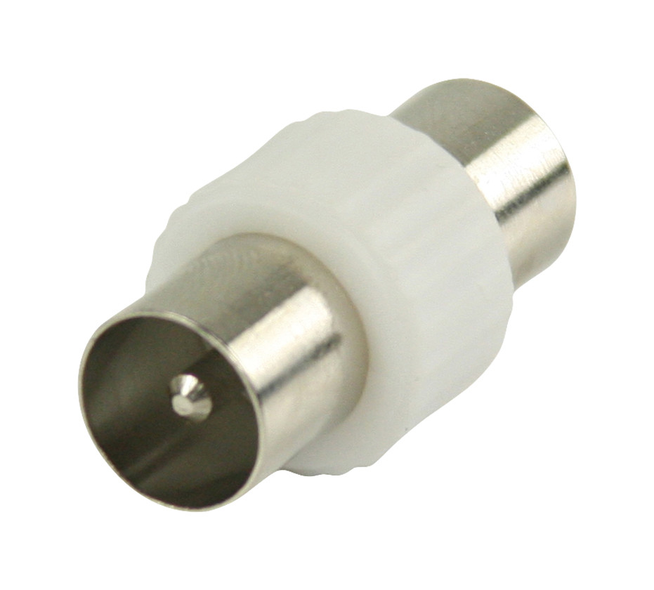 Value Line Coax coupler coax male - coax male white | Falcon Computers