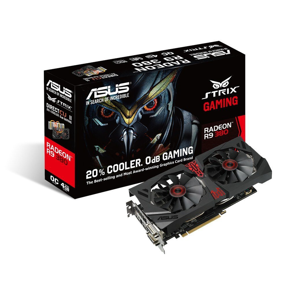 ASUS 4GB AMD Radeon R9 380 Strix Gaming (4GB GDDR5/PCI Express 3.0 ...