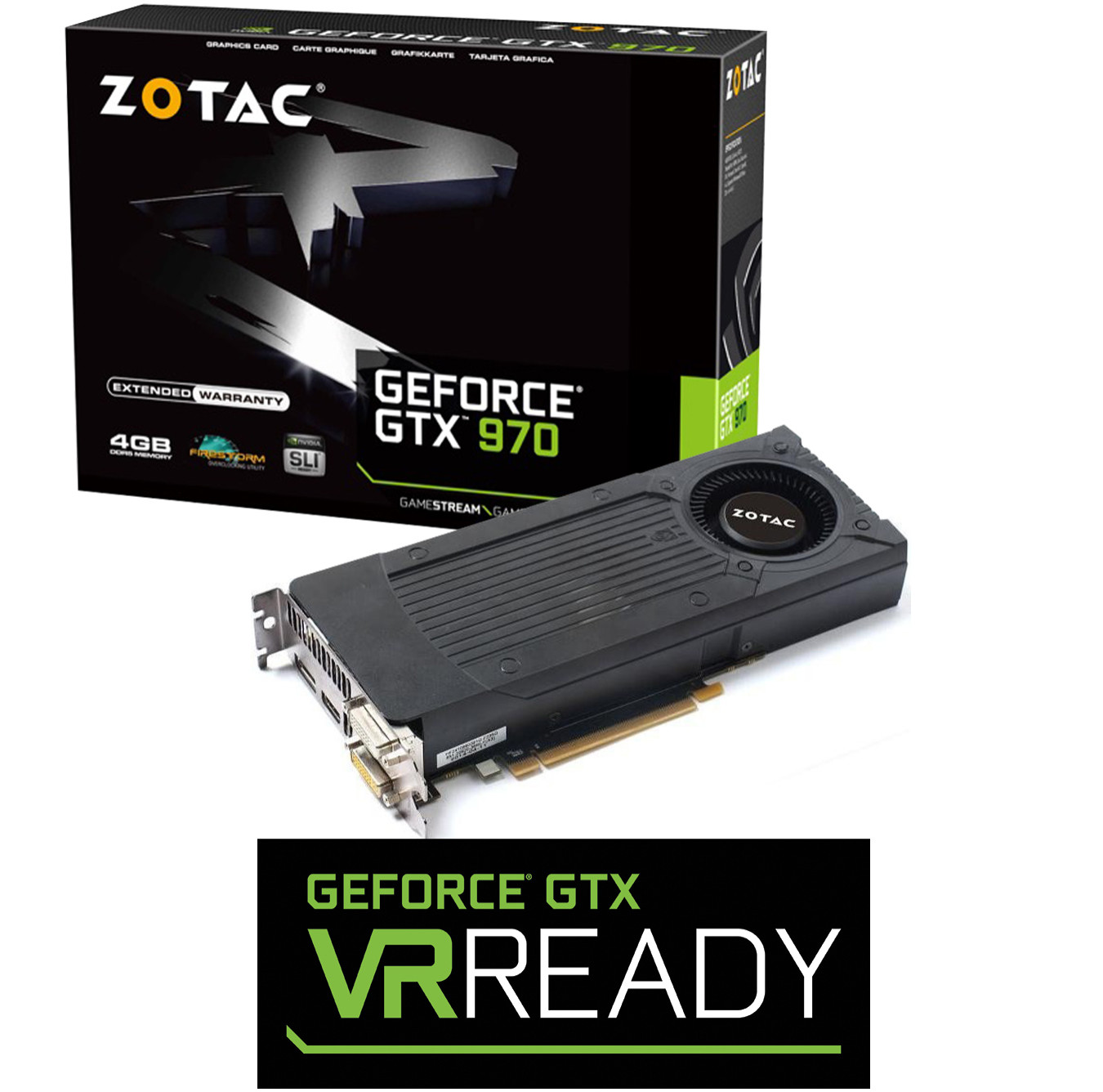 Zotac 4GB GDDR5 Nvidia GeForce GTX 970 (Maxwell) PCI-Express Graphics ...