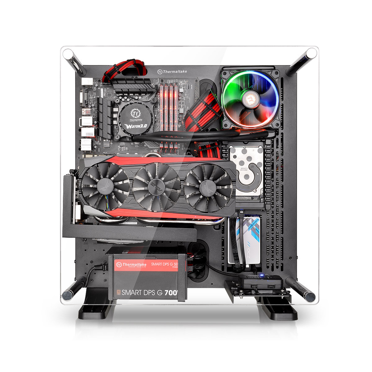 Thermaltake Core P3 Mid Tower ATX Case with Side Acrylic Side with 2 x ...