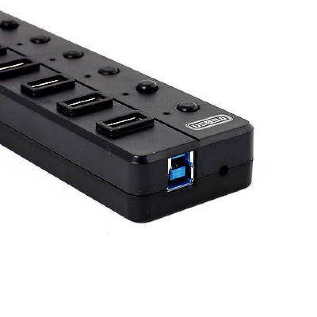 Dynamode 8-Port USB Hub USB 3.0 SuperSpeed With 5V 2.1A Quickcharger ...