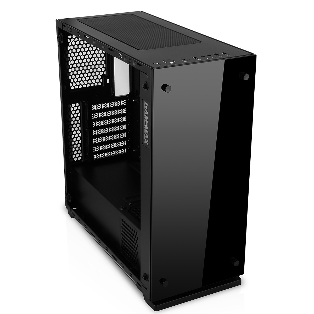 Game Max Onyx RGB Mid Tower ATX 3 x RGB Fans Tempered Glass Sides ...