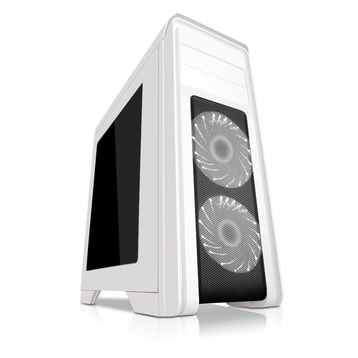 Game Max Falcon Gaming PC case with 2x 12cm 16 RGB Remote Controled LED ...