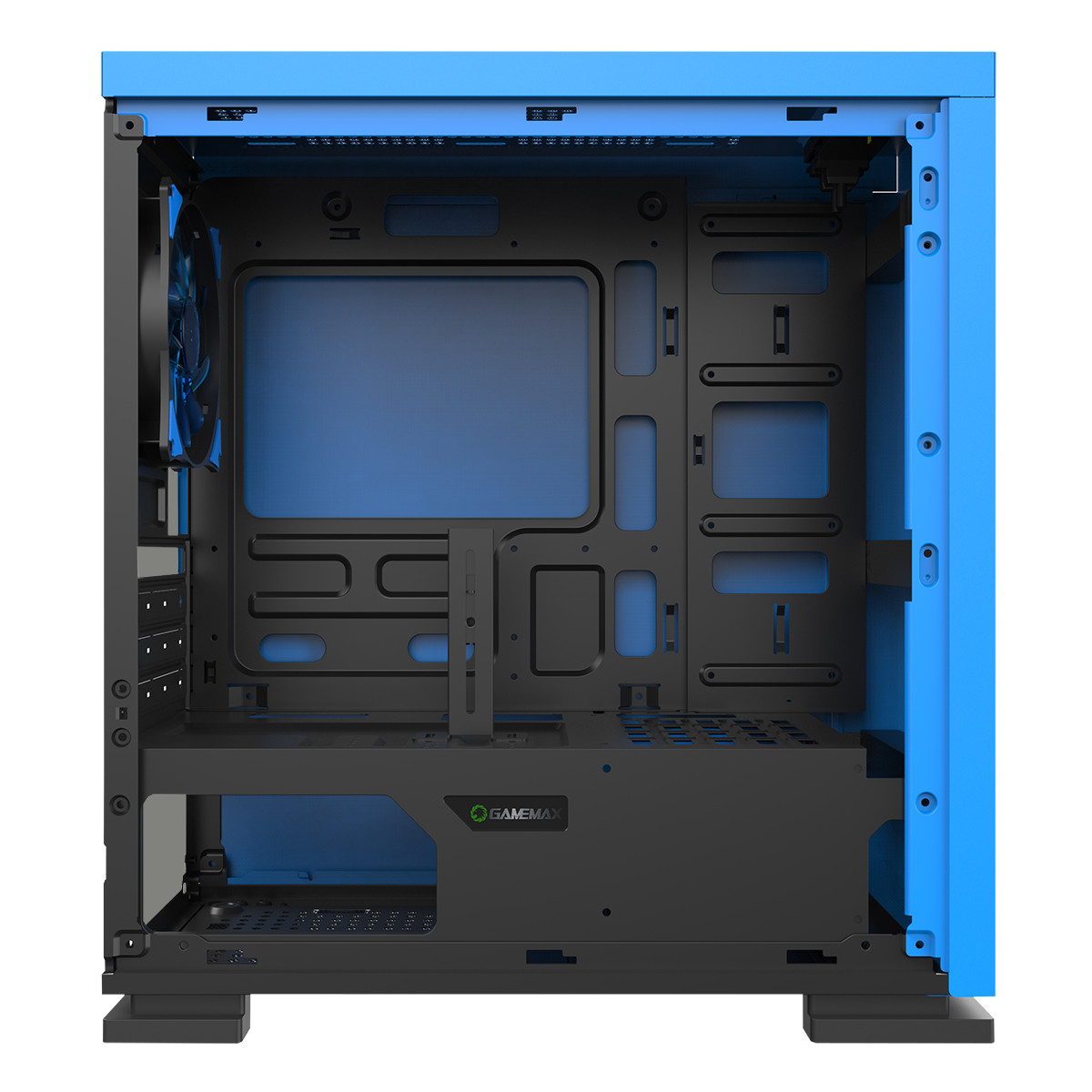 GameMax Game Max Expedition Blue Gaming Matx PC Case Rear LED Fan ...