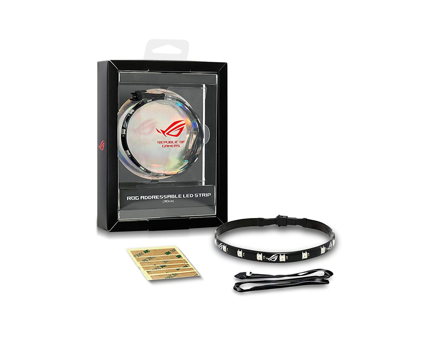 ASUS Addressable RGB LED Light Strip 30cm 5V Magnetic Backing Aura Sync ...