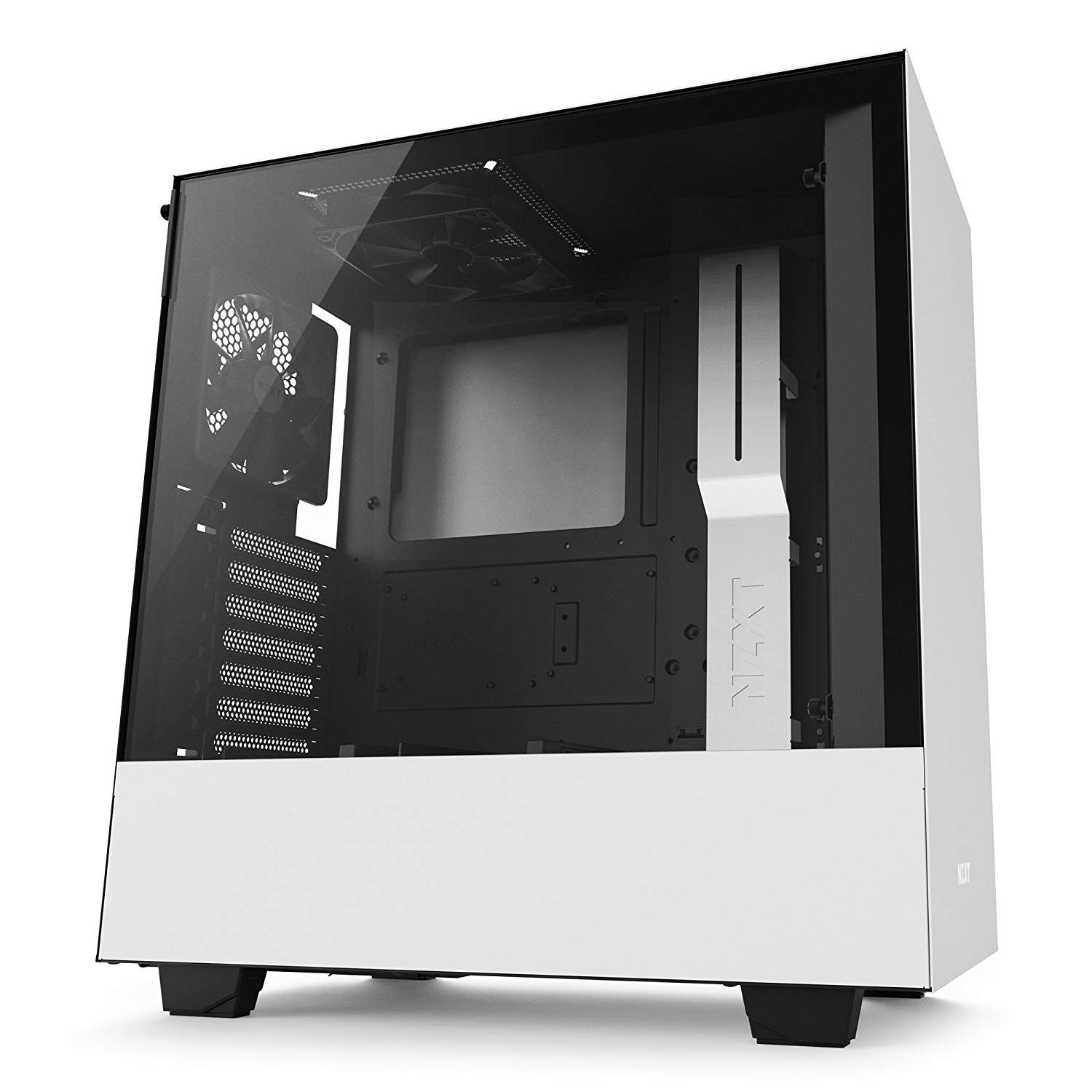 NZXT Mid Tower Gaming PC Case, ATX, Tempered Glass Panel, 2x 120mm Fan ...