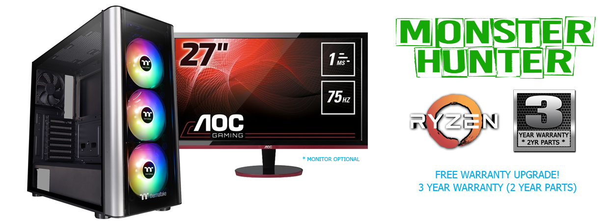 Falcon Monster Hunter AMD Gaming PC system | Falcon Computers