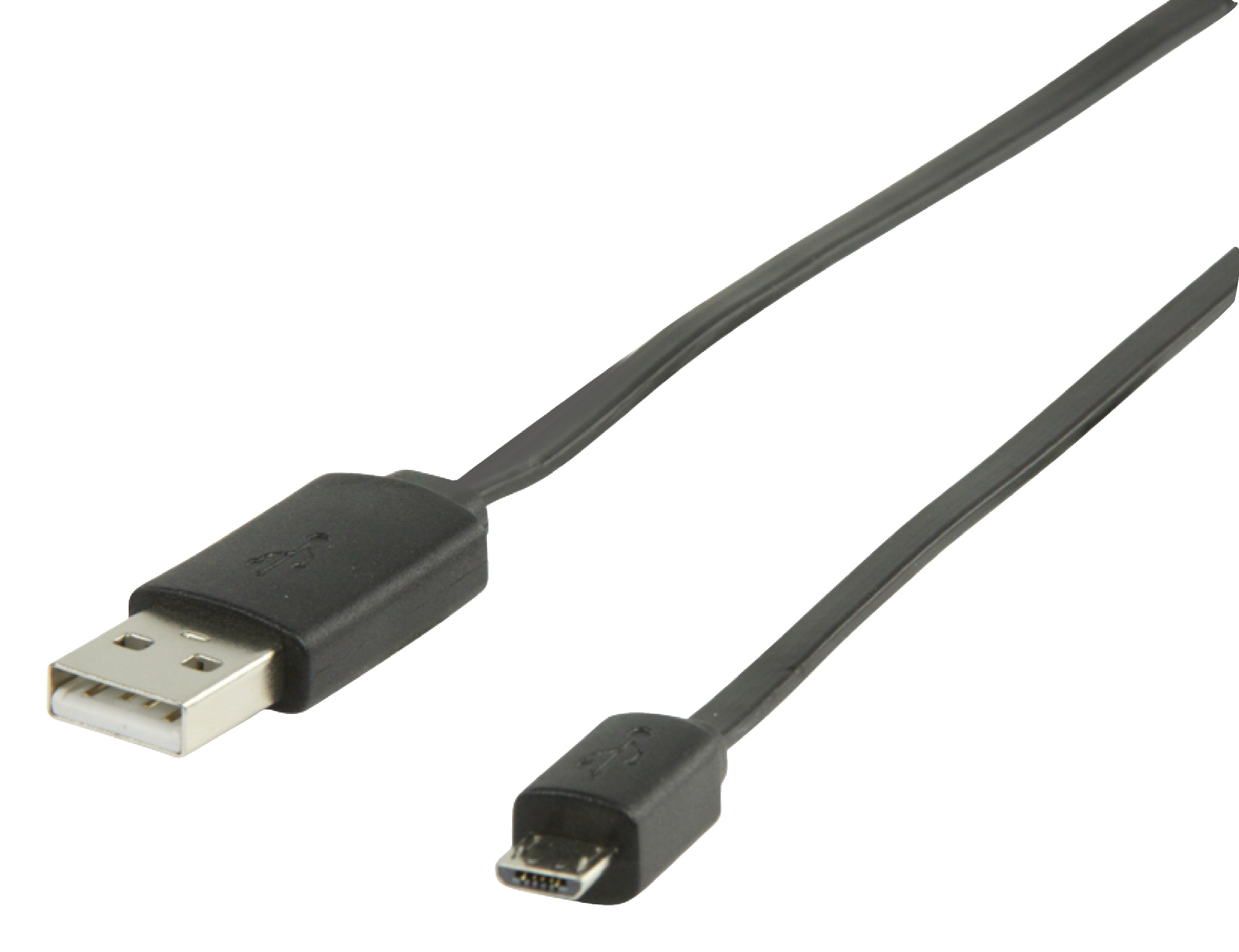 Value Line USB 2.0 Cable USB-A Male - Micro B Male Flat 1.00 m Black ...