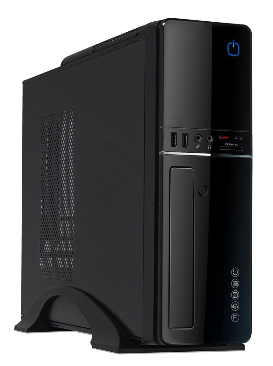 CIT S012B Black Slim Micro ATX or Mini ITX Case Built-in 300W PSU ...