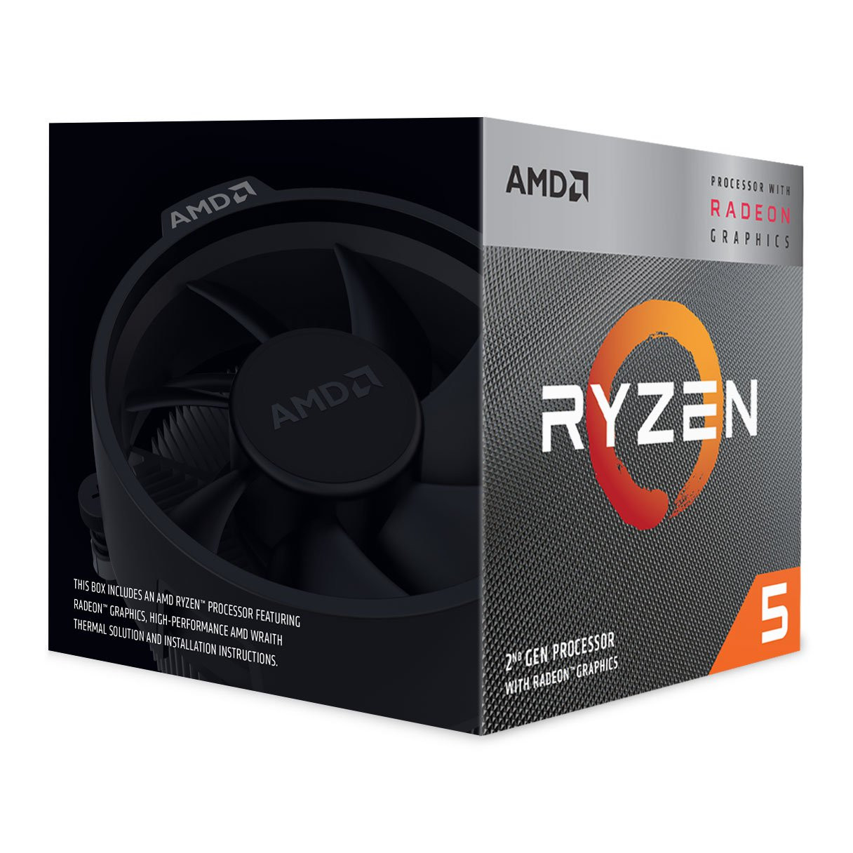 AMD YD3400C5FHBOX AMD Ryzen 5 3400G VEGA Graphics AM4 CPU with Wraith ...