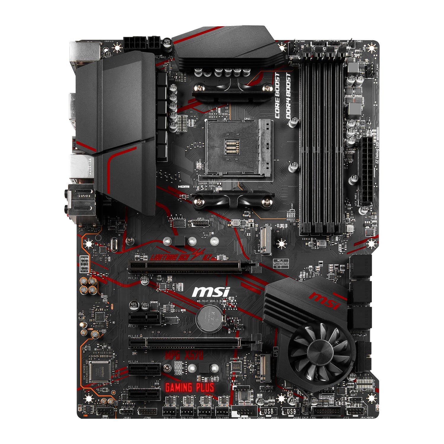 MSI AMD Ryzen X570-GAMING-PLUS AM4 PCIe 4.0 ATX Motherboard | Falcon ...