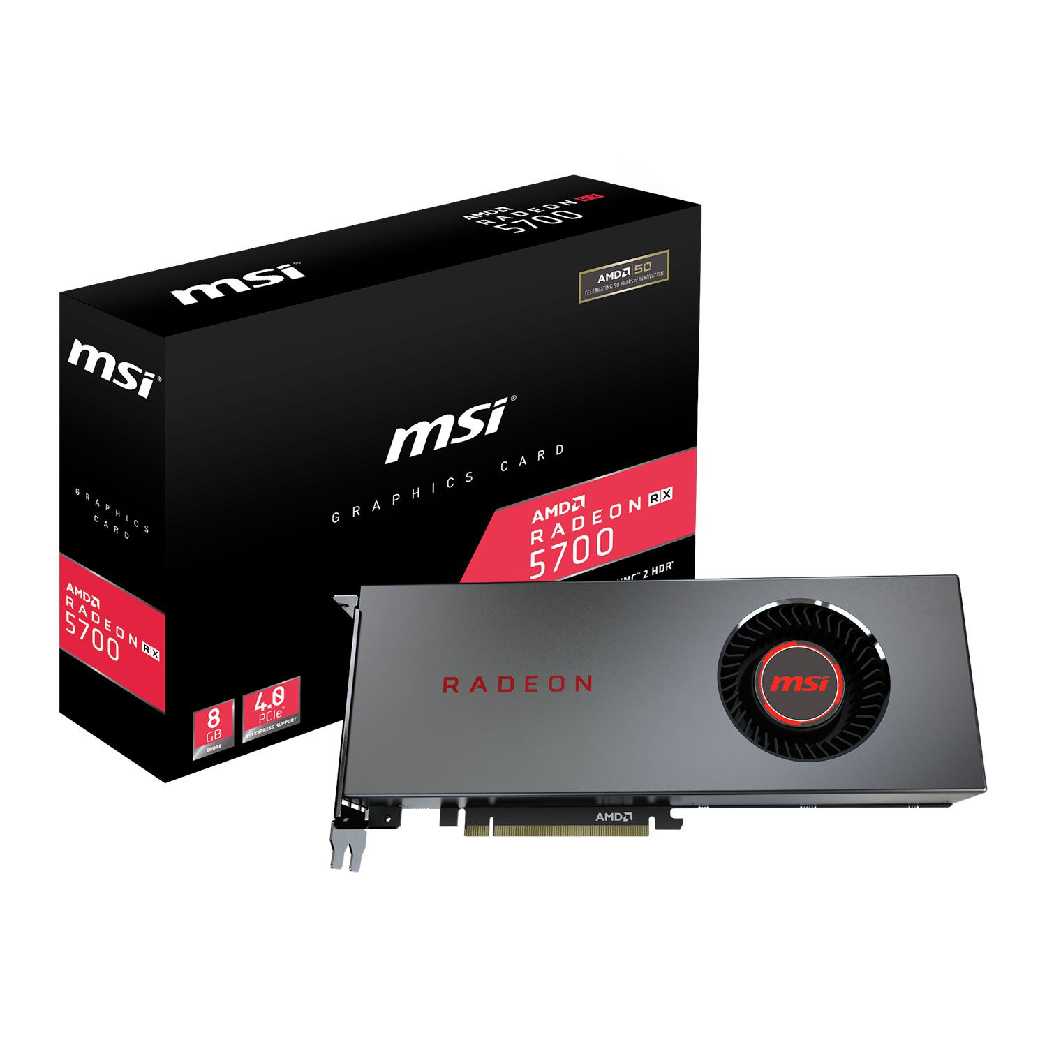 MSI RADEON RX 5700 8G AMD Radeon RX 5700 8GB GDDR6 RDNA PCIe 4.0 ...