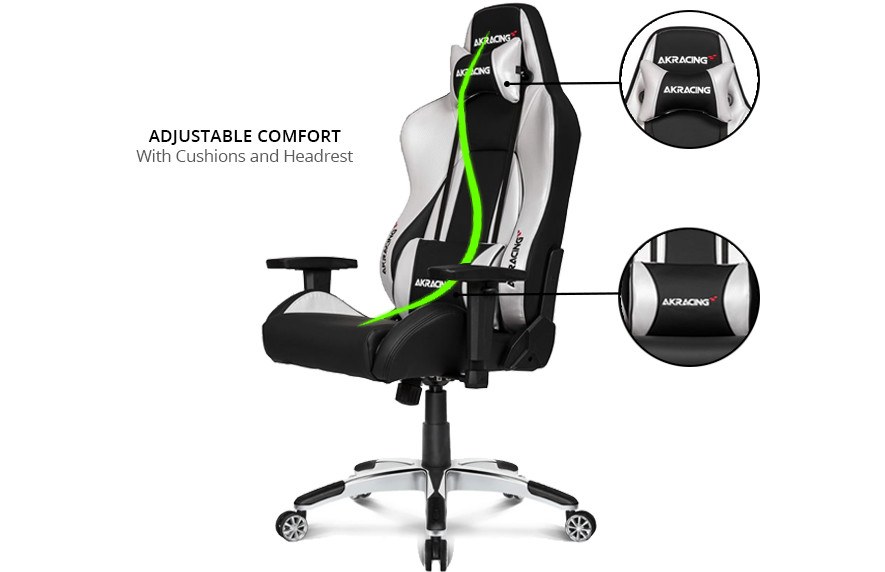 AK Racing AK Racing Masters Series Premium Gaming Chair, Black & Silver ...