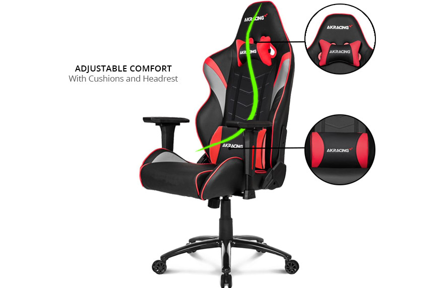AK Racing AKRacing Core Series LX Gaming Chair, Black & Red, 5/10 Year ...