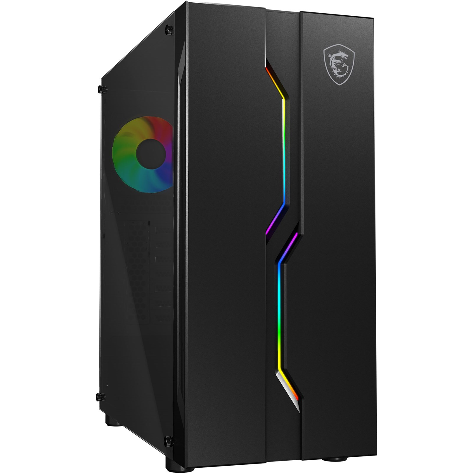 MSI MAG VAMPIRIC 011X Mid Tower Gaming Computer Case - Black, 1 x ARGB ...