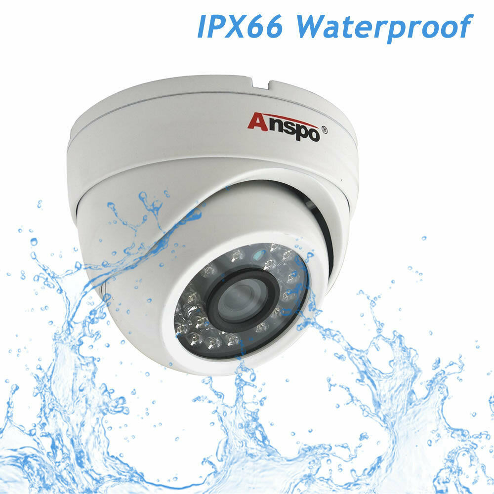 Anspo 2.0Mp Full HD CCTV Camera TVI AHD 20M IR LED - Dome - White ...