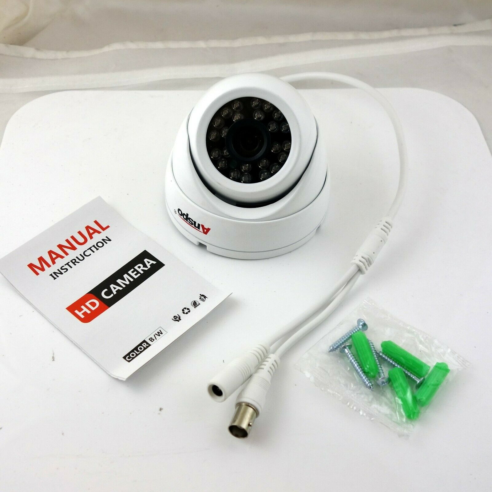 Anspo 2.0Mp Full HD CCTV Camera TVI AHD 20M IR LED - Dome - White | Falcon Computers