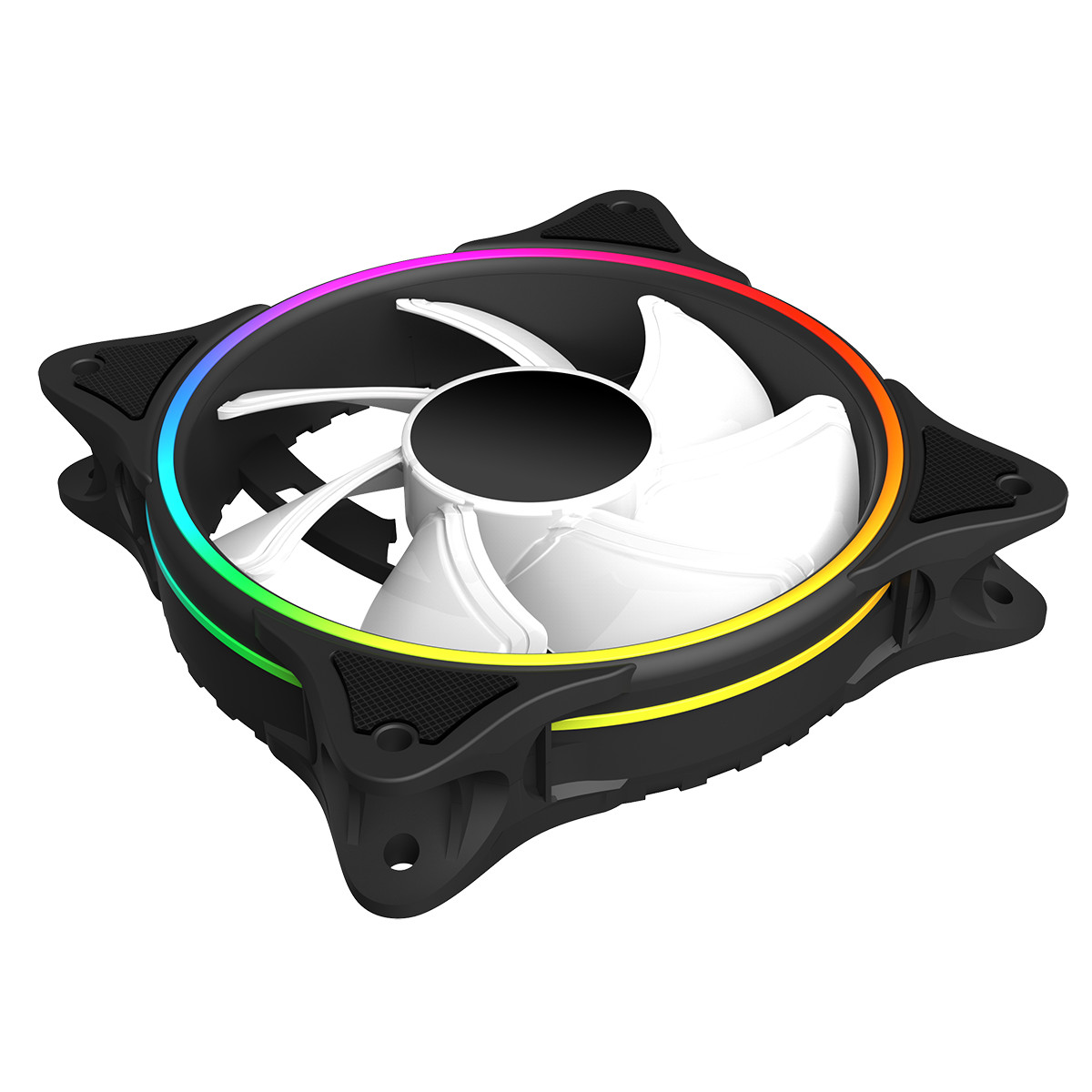 GameMax Mirage Rainbow RGB 120mm Fan 5V Addressable 3pin Header & 3pin ...