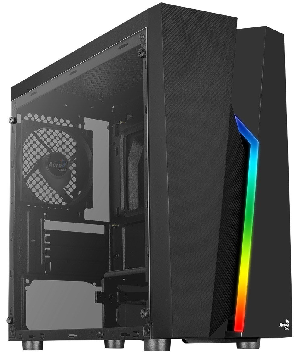 Aerocool Bolt Micro ATX Case with RGB and Tempered Glass Side Panel