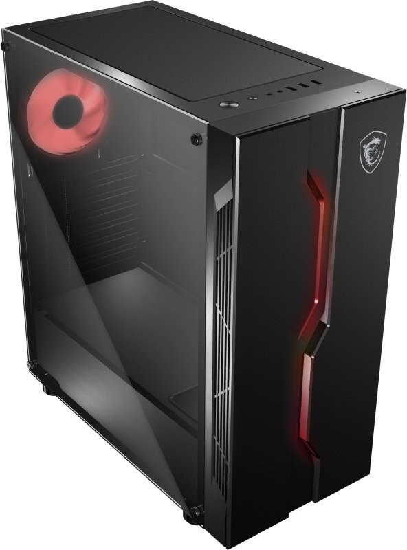 MSI MAG VAMPIRIC 010 Mid Tower Gaming Computer Case - Black 1x RGB Fan ...