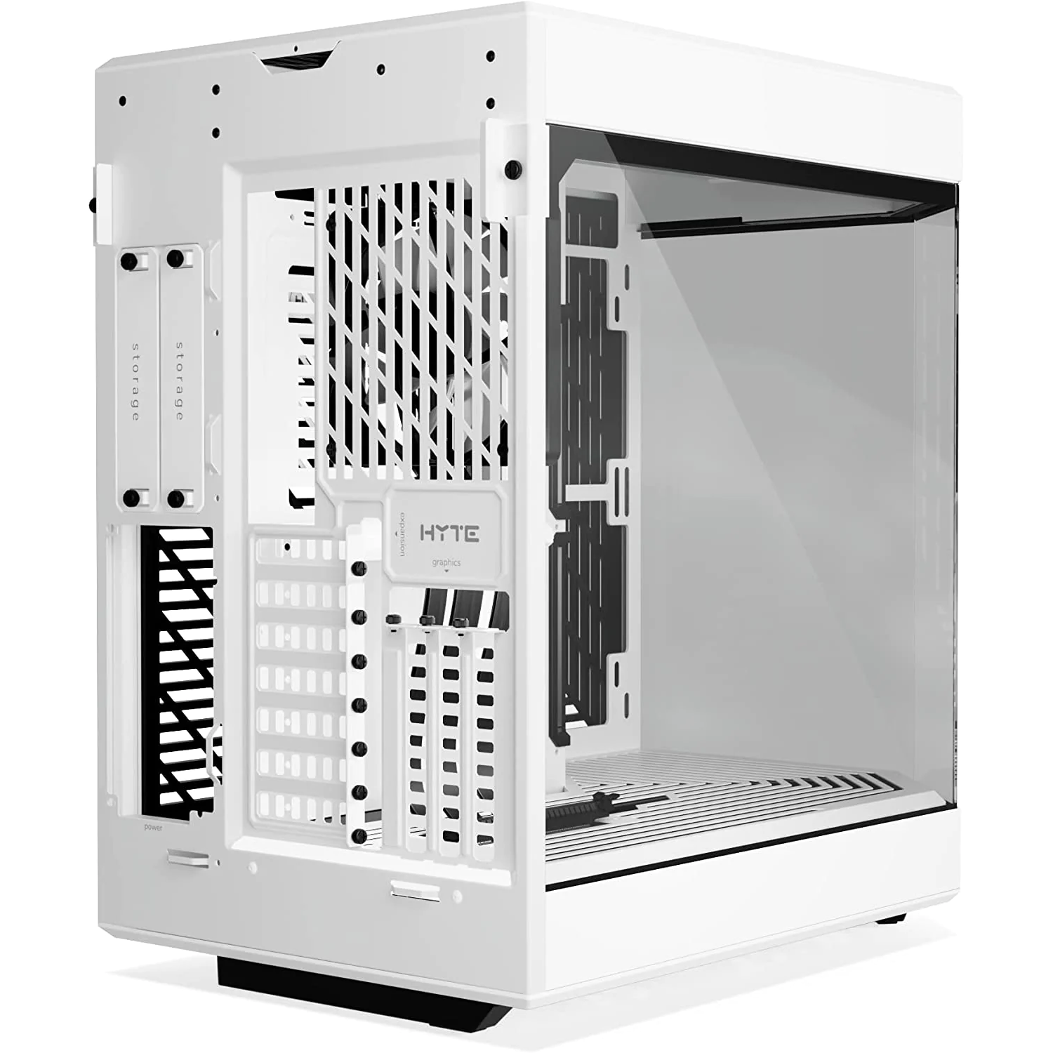 HYTE Y60 DUAL CHAMBER ATX PC CASE - SNOW WHITE | Falcon Computers