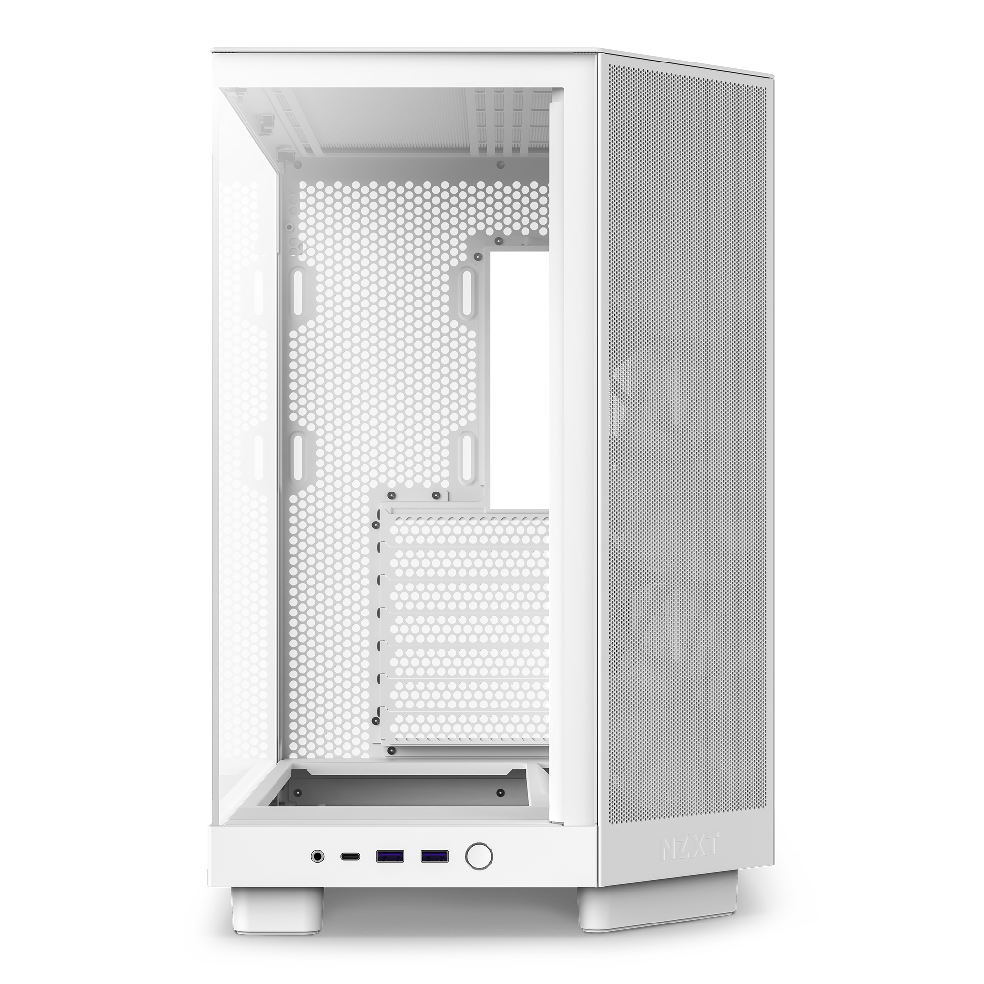 NZXT H6 Flow White Mid Tower Tempered Glass PC Gaming Case - Black ...