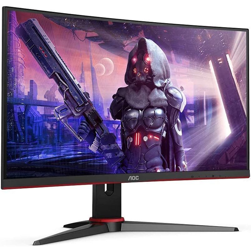 Aoc Gaming 24 inch FHD Curved Monitor, 165Hz, 1 ms, FreeSync, Speakers ...