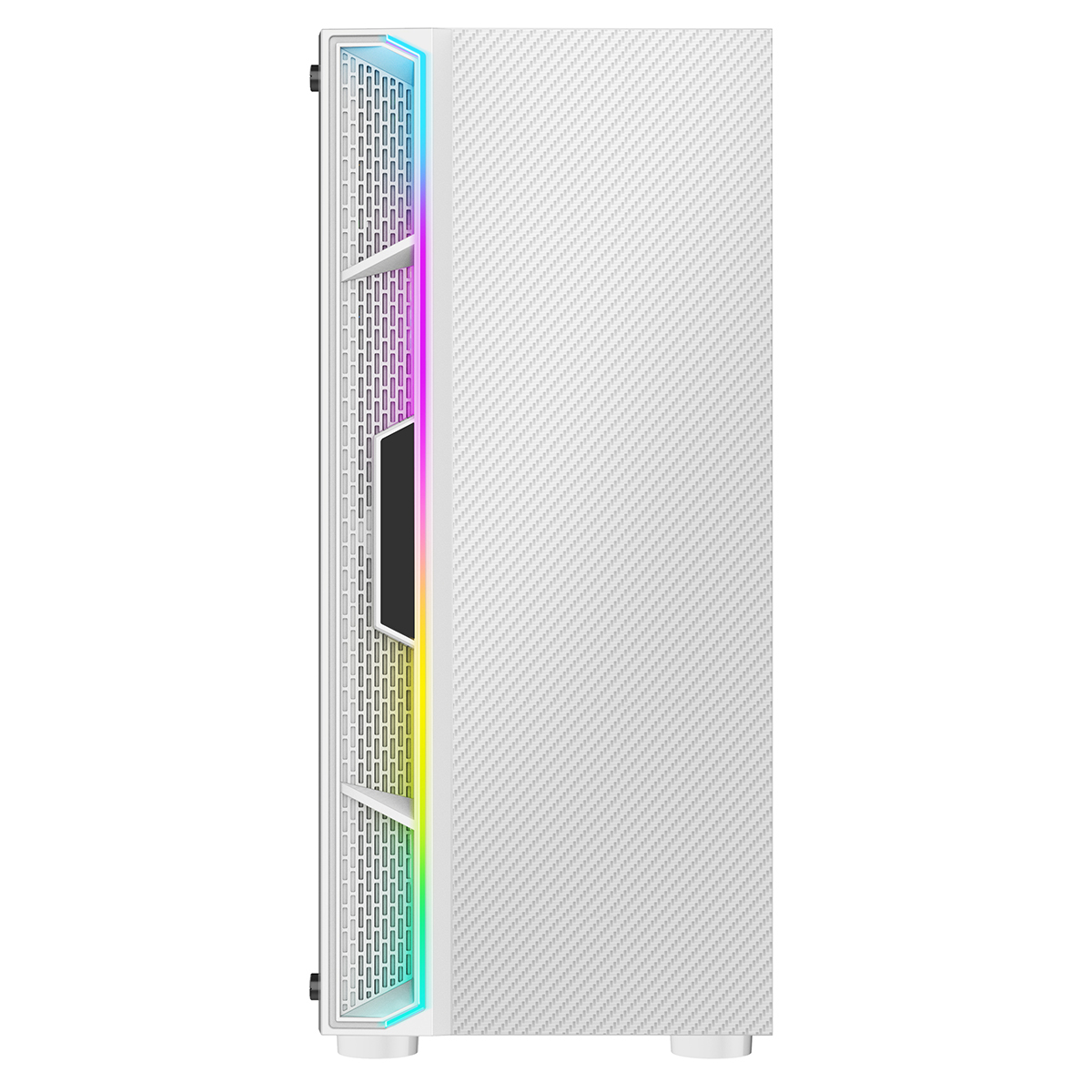 CIT Galaxy White Mid-Tower PC Gaming Case with 1 x LED Strip 1 x 120mm ...