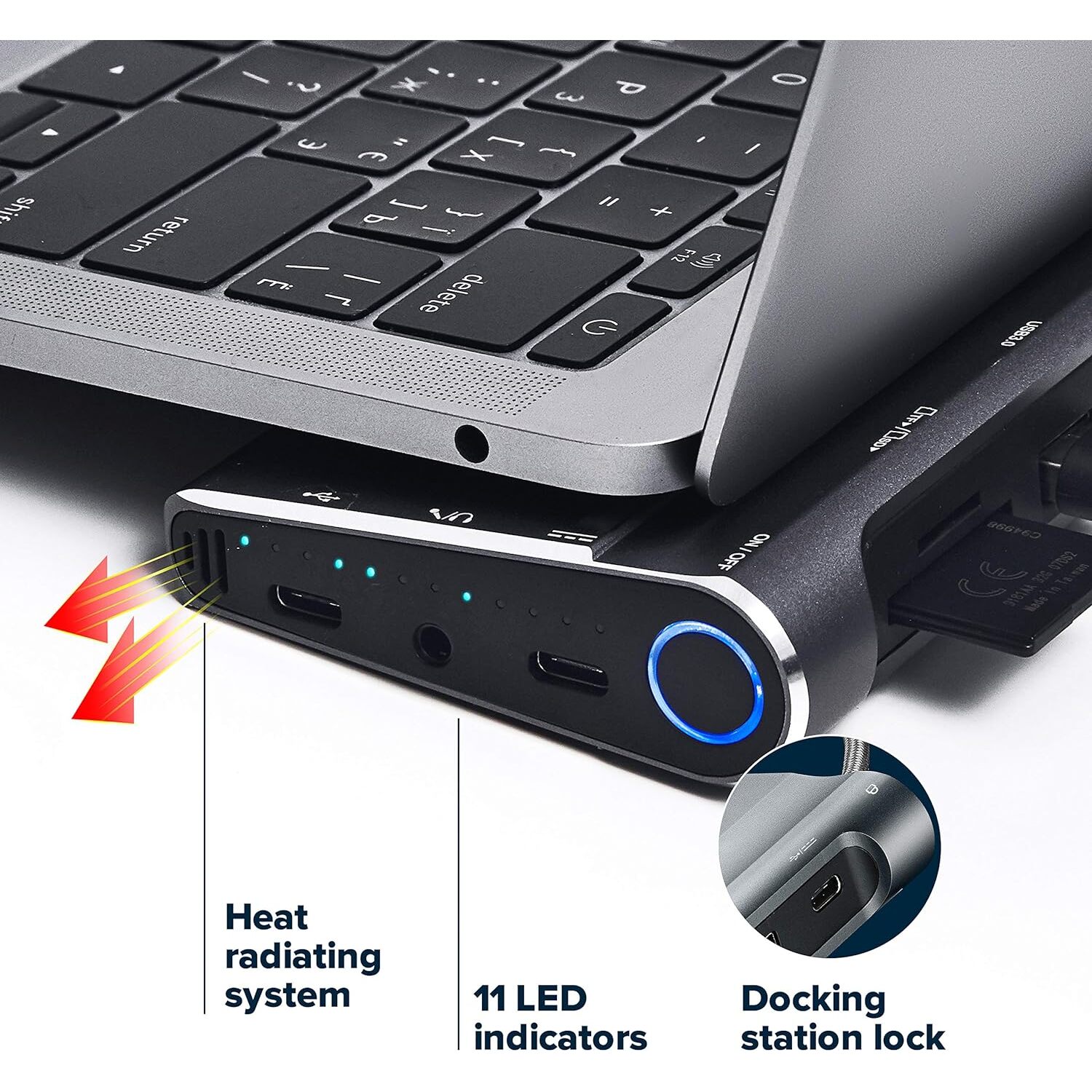 Canyon USB C Hub, 3 Monitor USB C Dock 14-in-1 USB C Docking Station ...