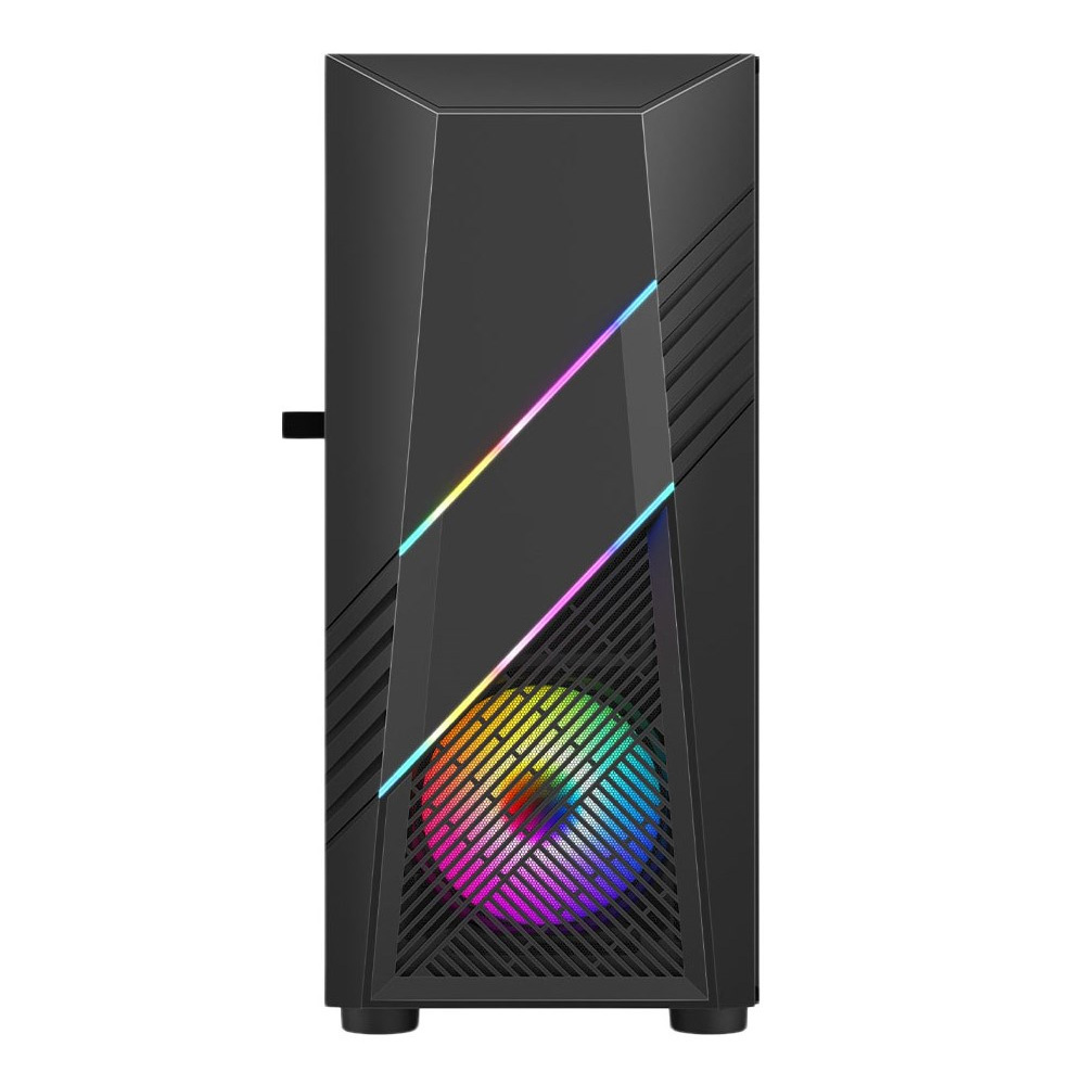 VIDA Eos Black ARGB Gaming Case w/ Glass Window, ATX, 2x ARGB Fans ...