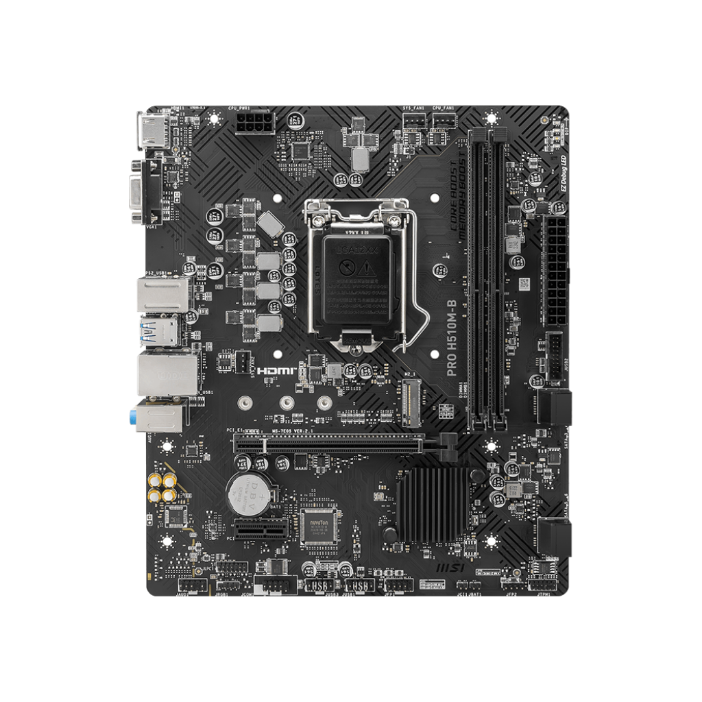 MSI Intel H510 A PRO Micro ATX Motherboard - Socket 1200 10th Gen Cpus ...
