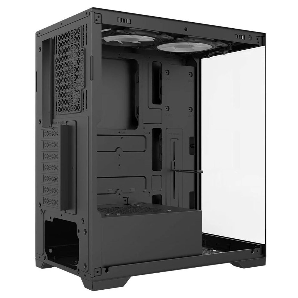 VIDA Vetro Black ARGB Gaming Case w/ Glass Front & Side, ATX, 3x ARGB ...