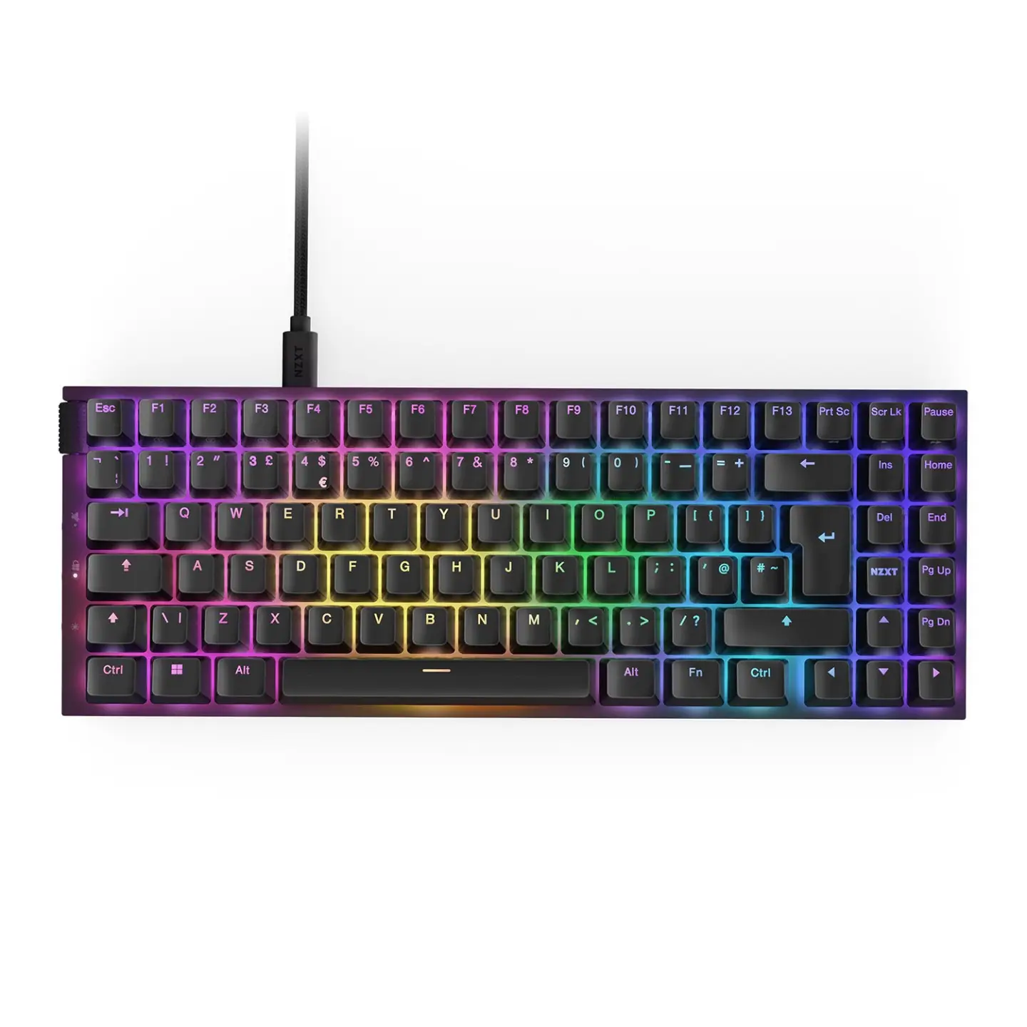 NZXT () Nzxt Function 2 Minitkl Wired Keyboard - Optical Switch - Black ...