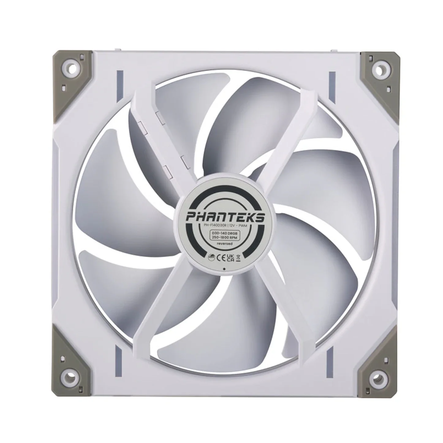 Phanteks D30 Reverse Airflow 140mm DRGB PWM Triple Fan Pack - White ...