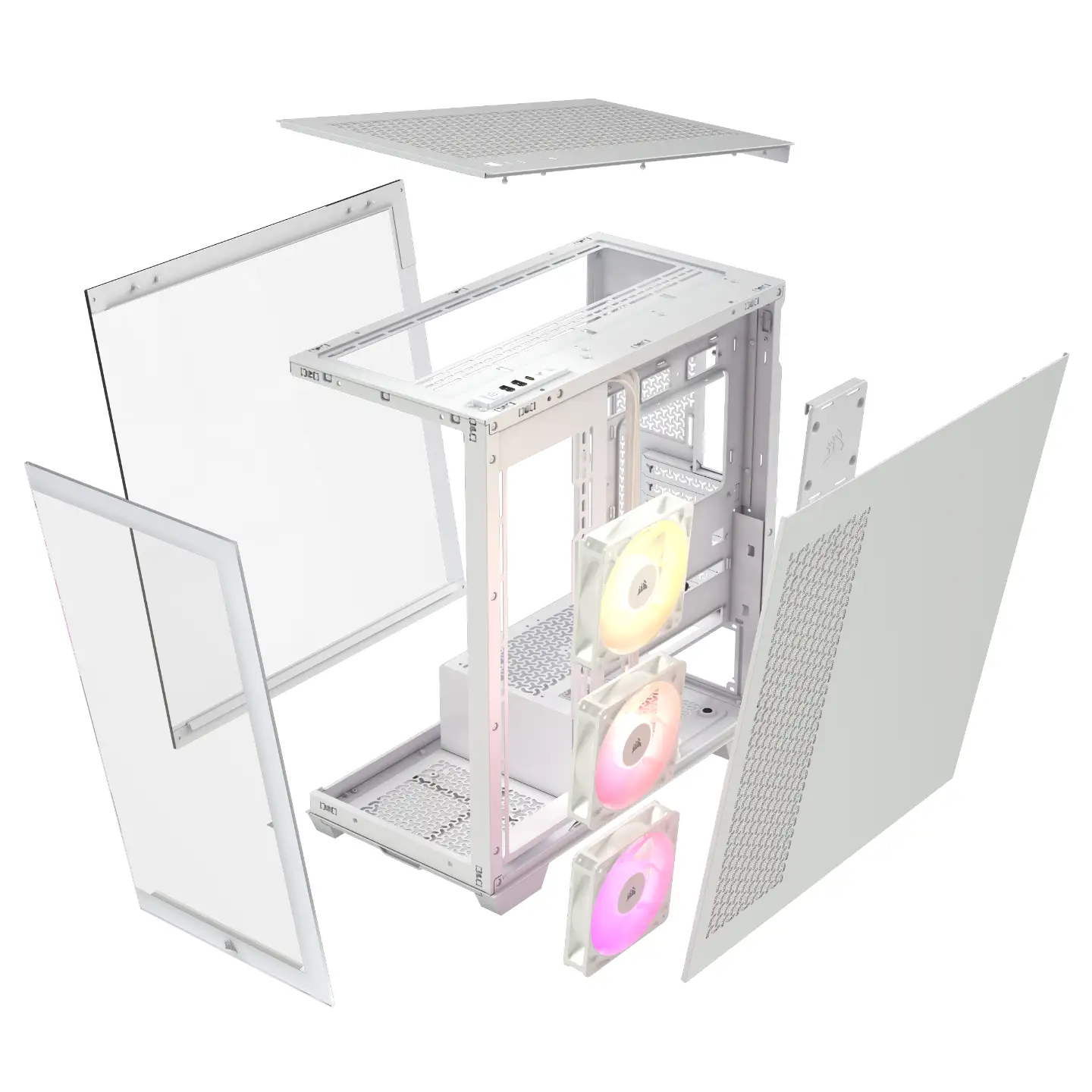 Corsair 3500X ARGB Mid-Tower PC Case - White | Falcon Computers