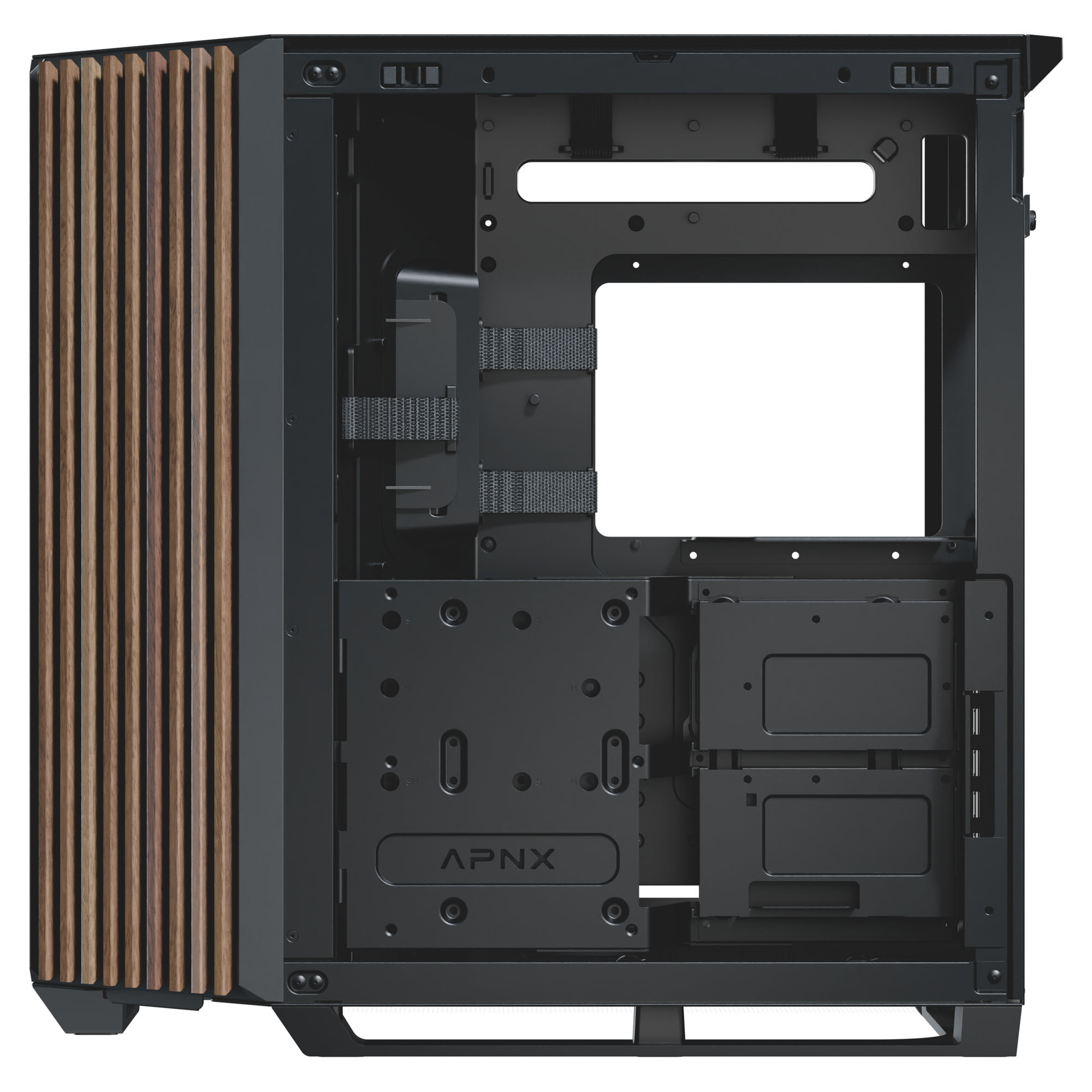 APNX V1 Wood Case - Black / Wood | Falcon Computers