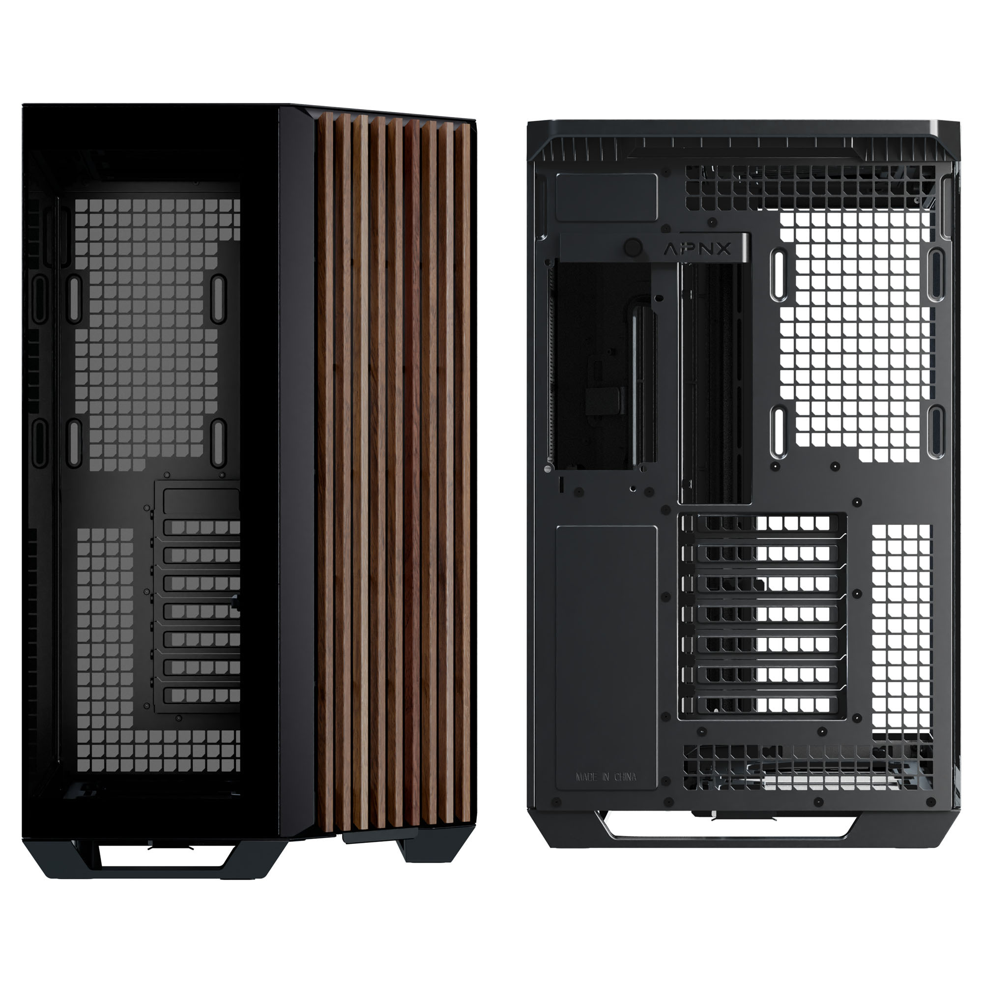 APNX V1 Wood Case - Black / Wood | Falcon Computers