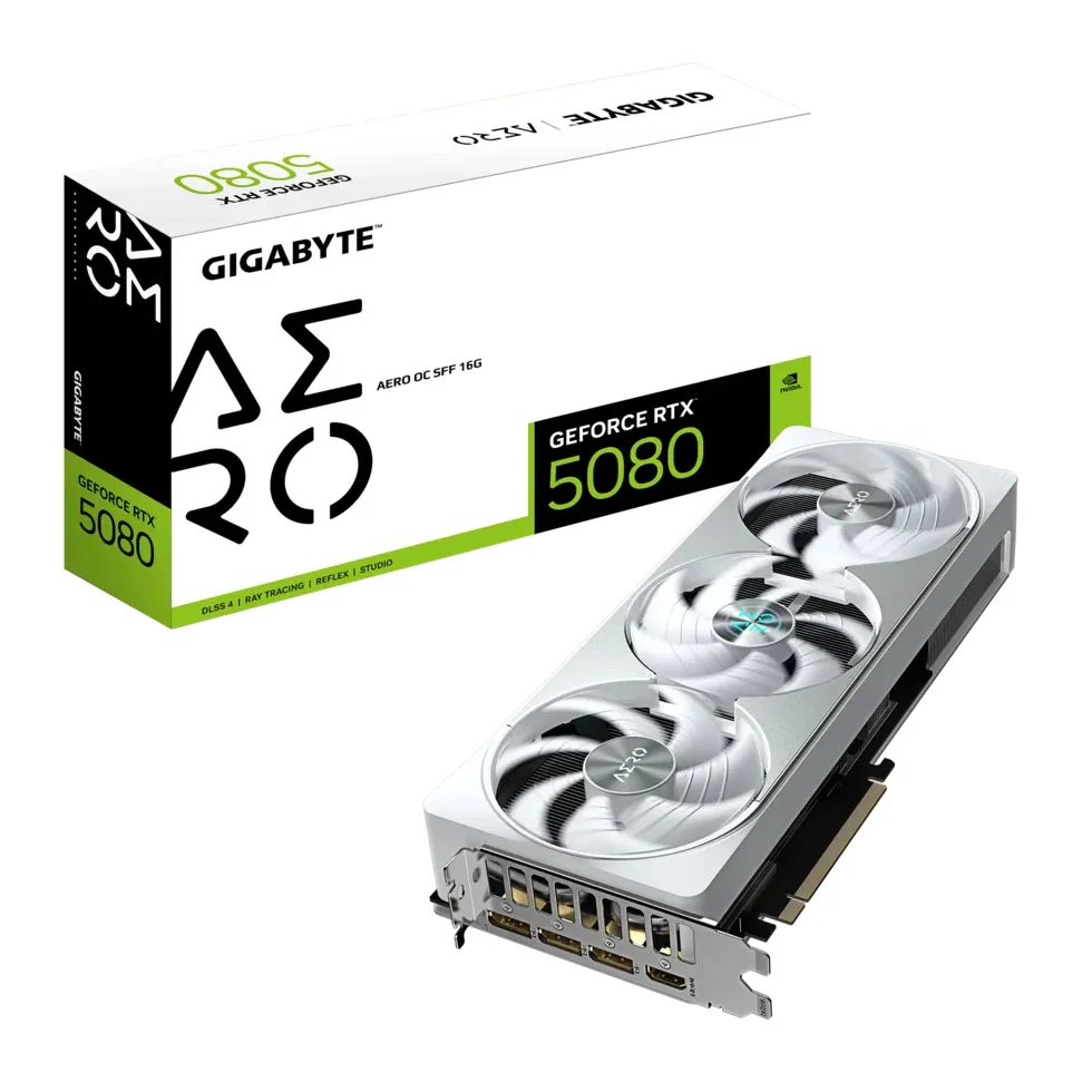 Gigabyte NVIDIA GeForce RTX 5080 AERO OC SFF 16GB Blackwell Graphics ...