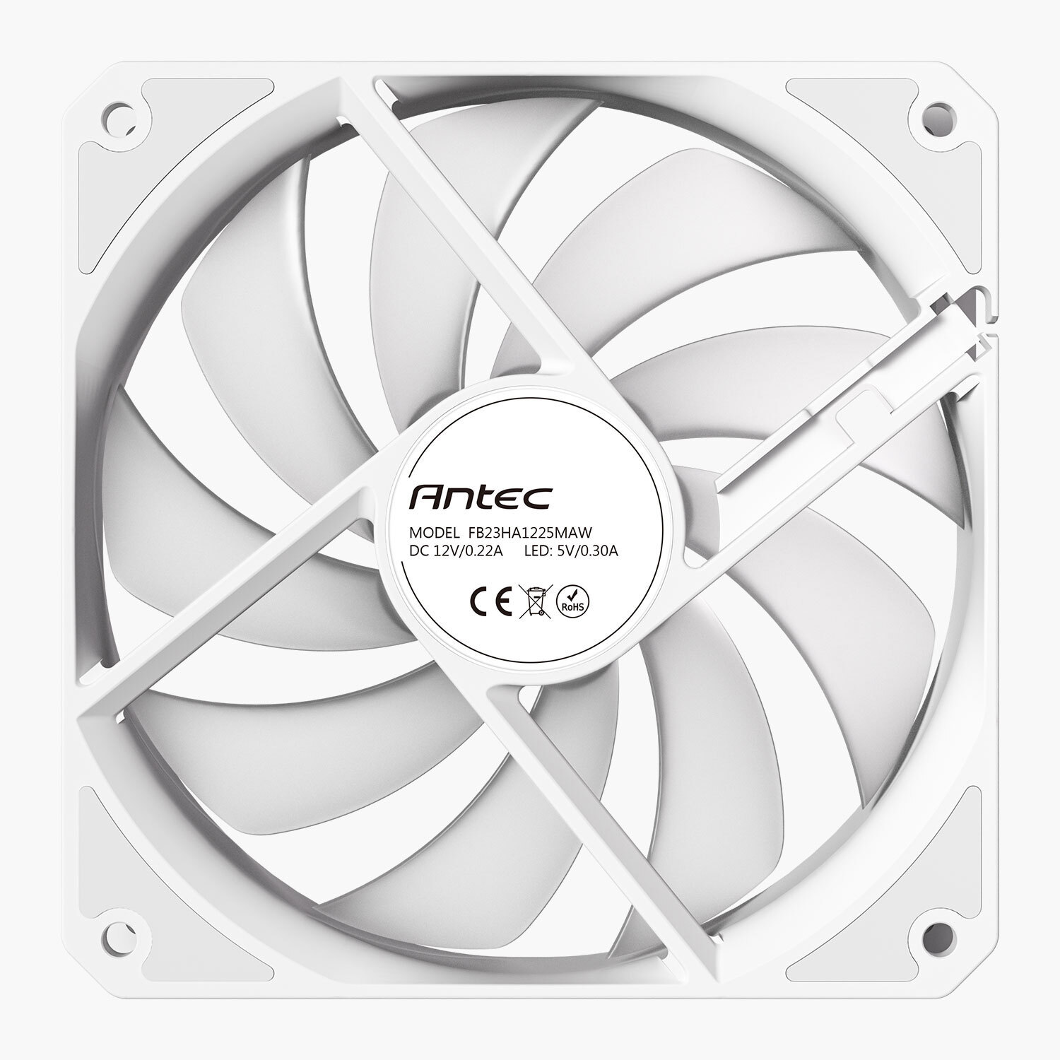 ANTEC P12 ARGB PWM 120mm Fan 3 pack - 4-Pin, White, High-Airflow ...