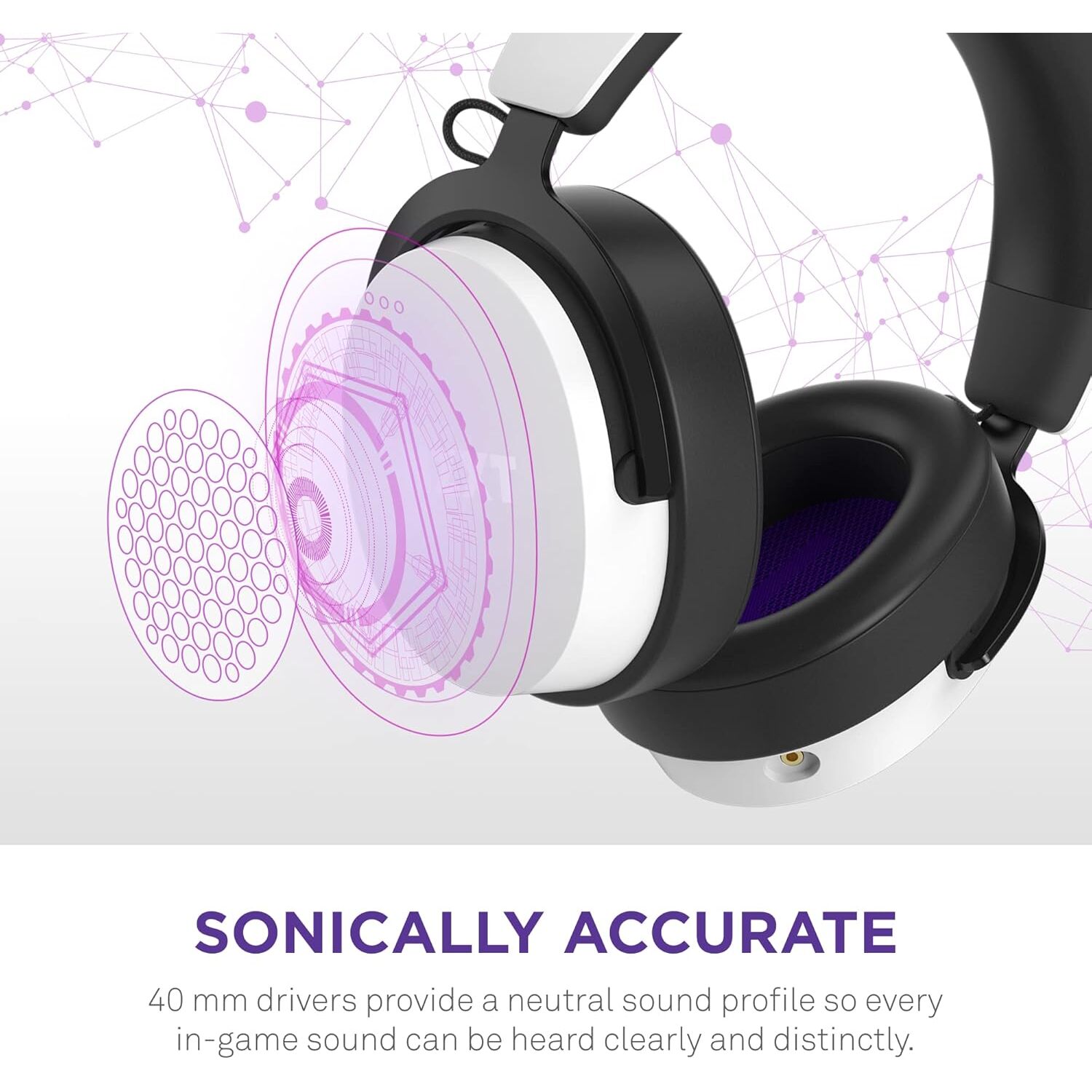 NZXT Relay 7.1 Surround Hi-Res Gaming Headset - White | Falcon Computers