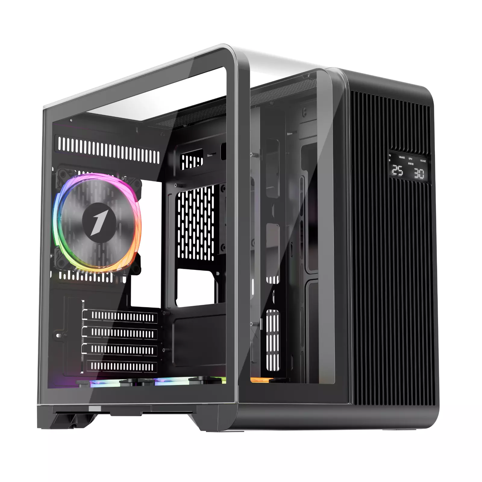 1St Player RT5 Micro ATX Black Case with 3 x RGB Fans | Falcon Computers