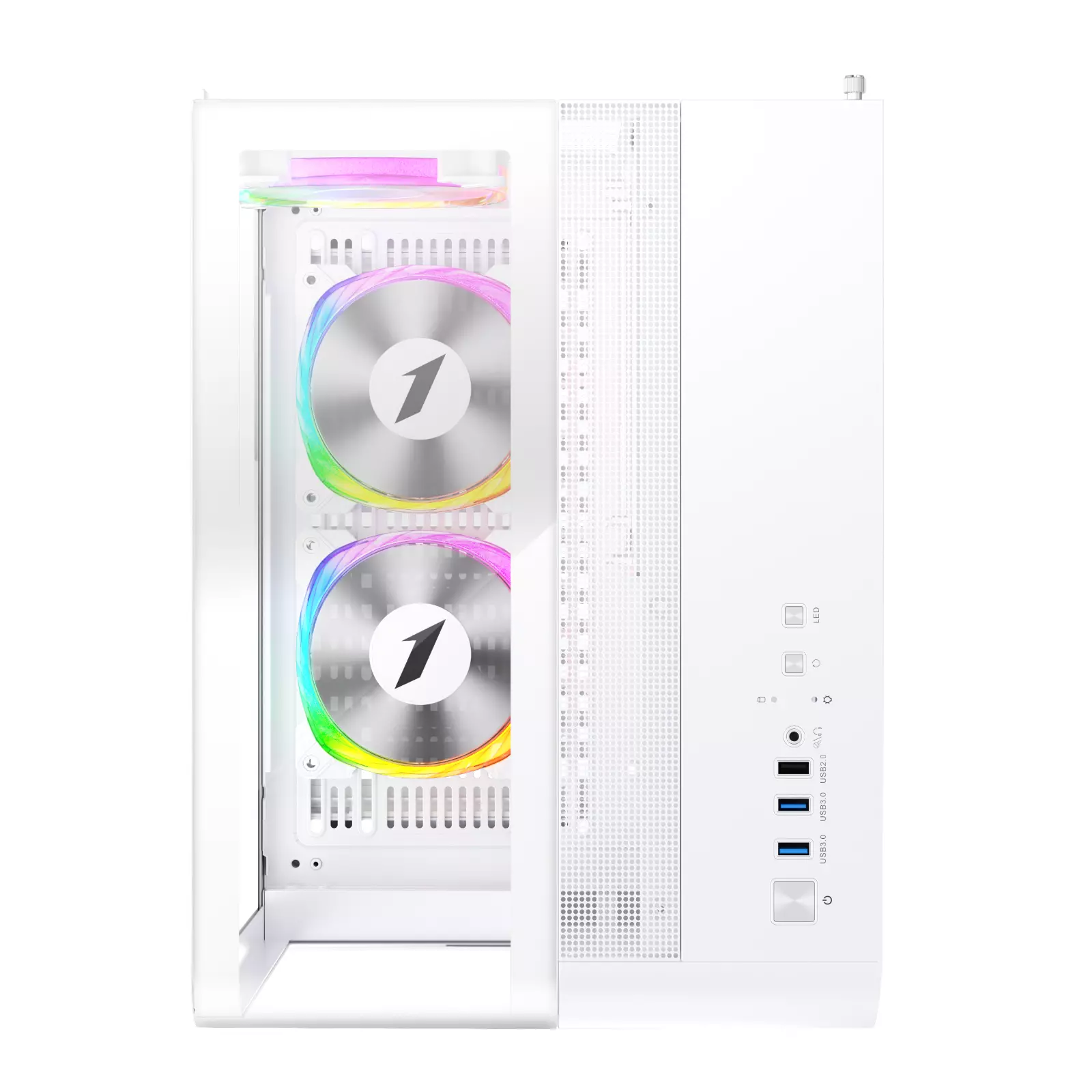1St Player RT5 Micro ATX White Case with 3 x RGB Fans | Falcon Computers