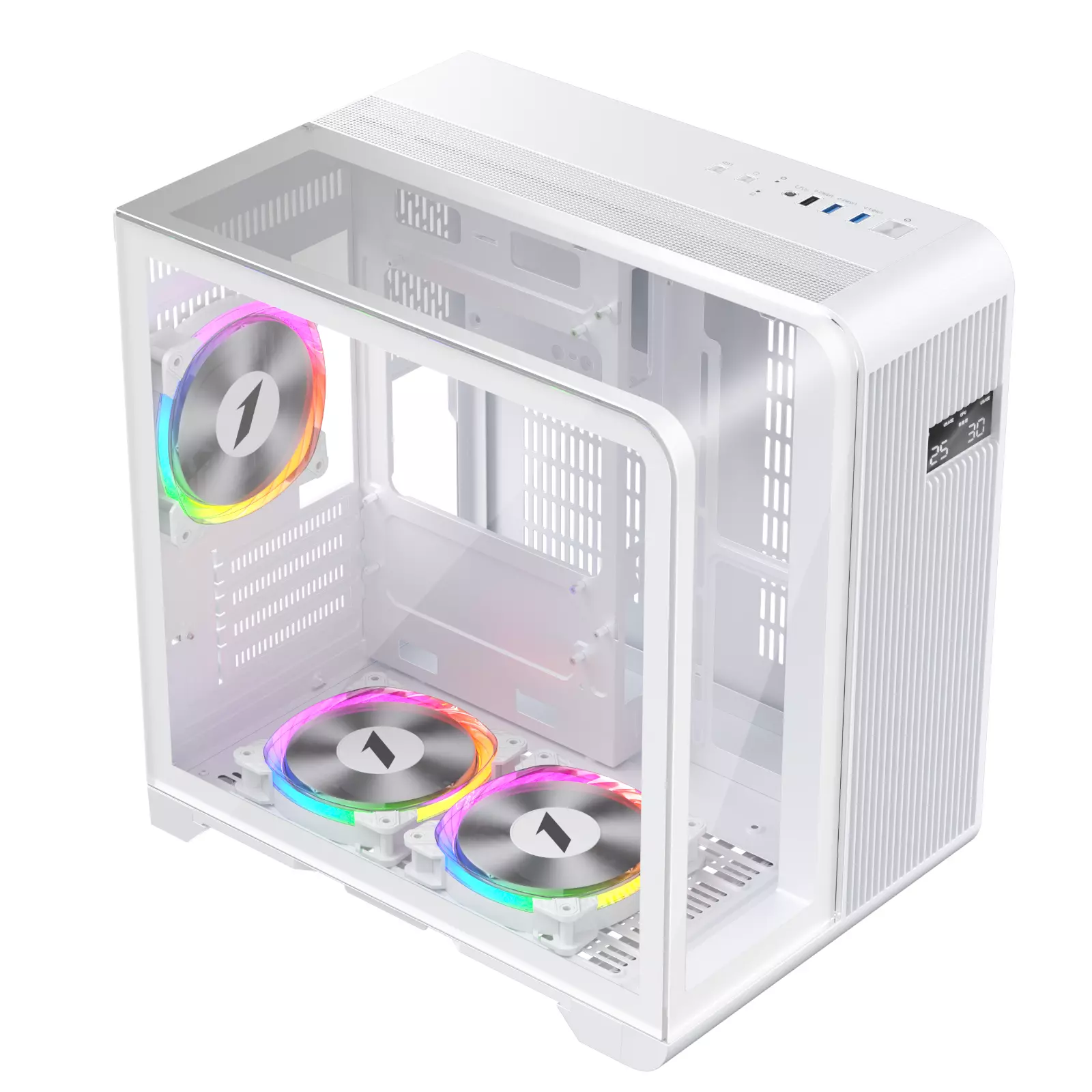 1St Player RT5 Micro ATX White Case with 3 x RGB Fans | Falcon Computers