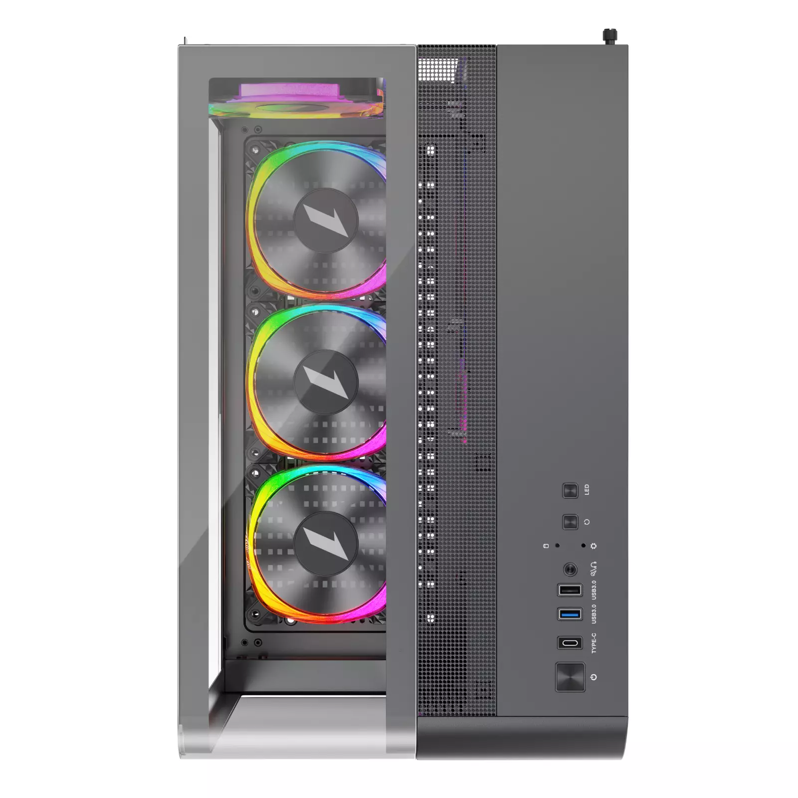 1St Player RT7 ATX Black Gaming Case with 4 x ARGB Fans | Falcon Computers