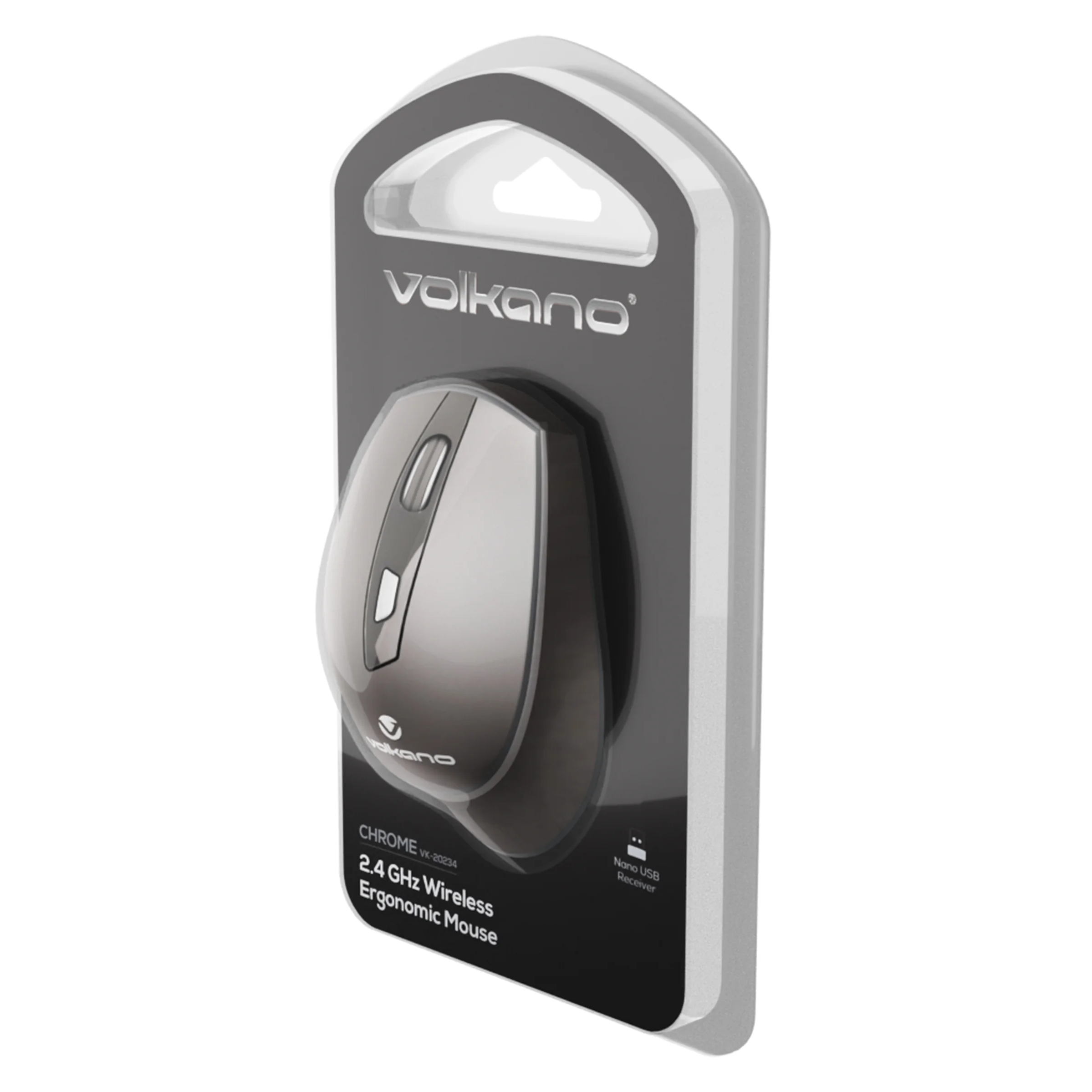 VolkanoX VolcanoX Volkano Chrome Series Wireless Ergonomic Mouse ...
